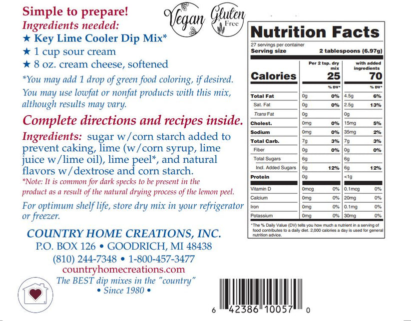Key Lime Cooler Dip Mix – Country Home Creations