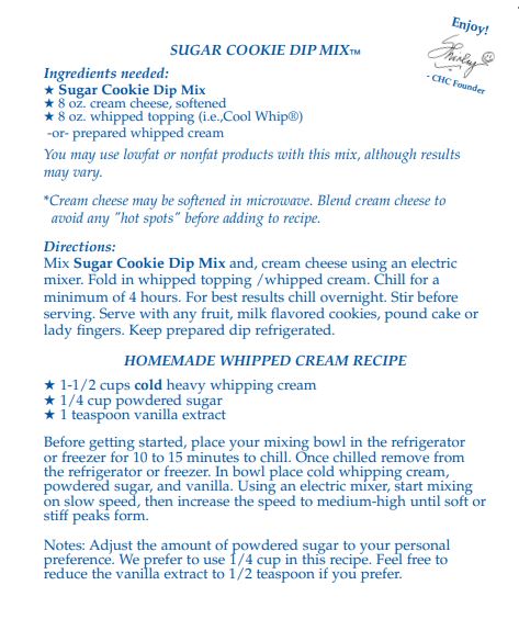 Sugar Cookie Dip Mix#N# #N# #N# #N# – Country Home Creations