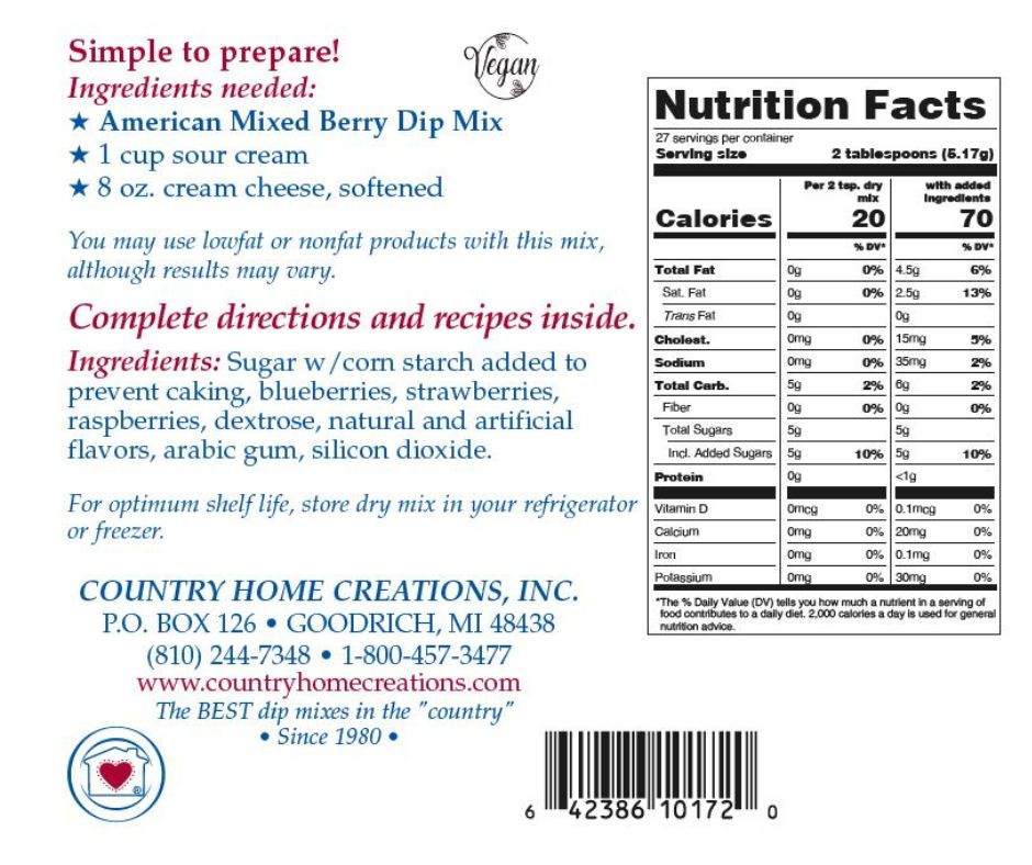 American Mixed Berry Dip Mix – Country Home Creations